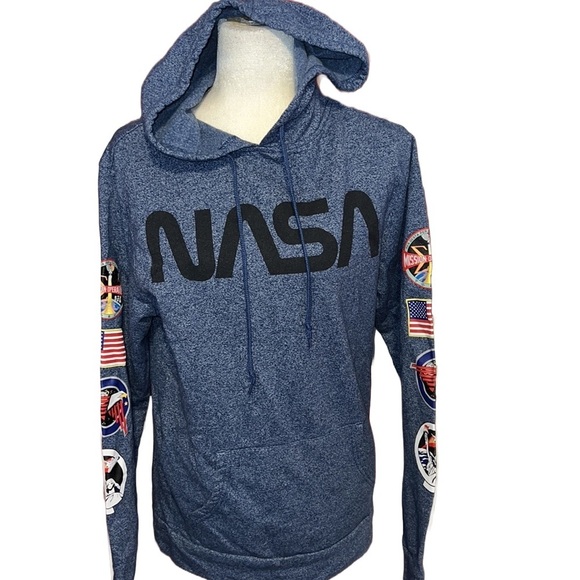 Aldrin Family Foundation | Shirts | Nasa Blue Hoodie M | Poshmark